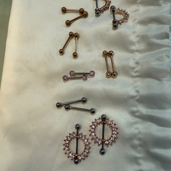 Jewelry | 925 Silver And Rose Gold Body Jewelry Set | Poshmark
